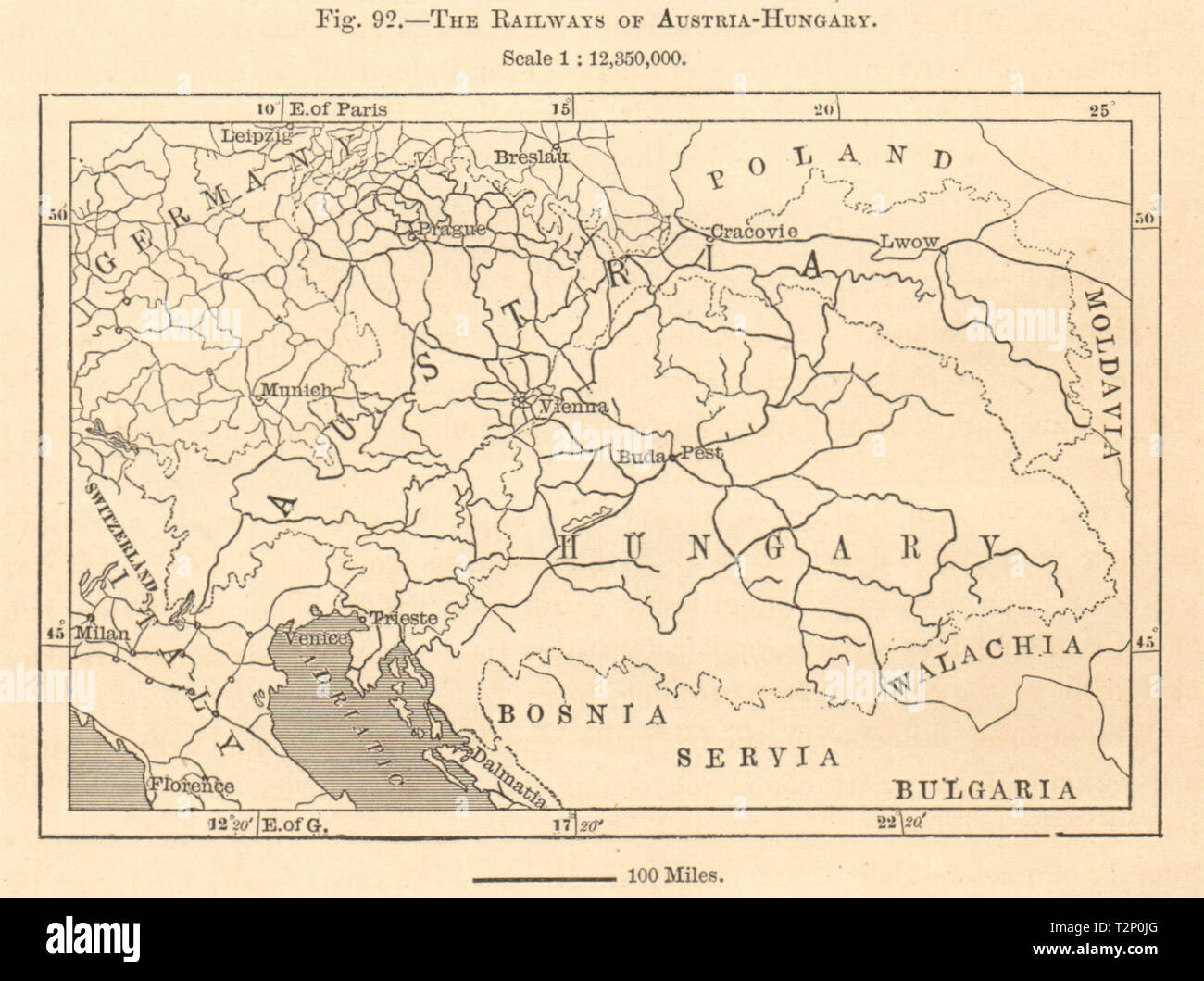 Austria hungary map 19th century hi-res stock photography and images ...