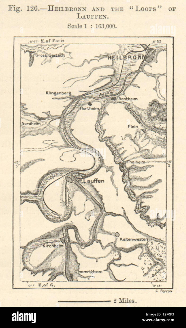 Map of river neckar hi-res stock photography and images - Alamy