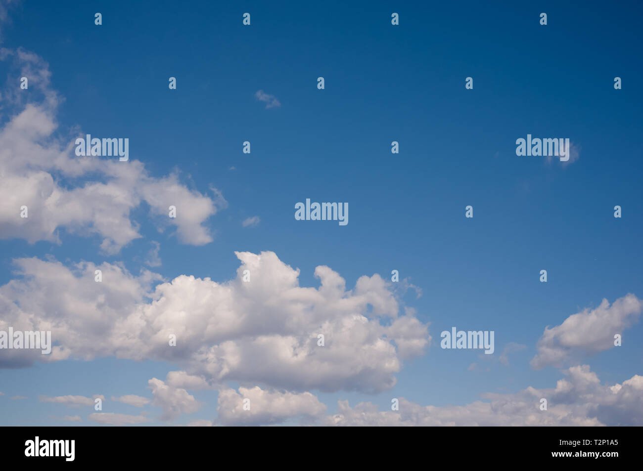 blue sky with clouds - weather and seasons backdrops Stock Photo - Alamy