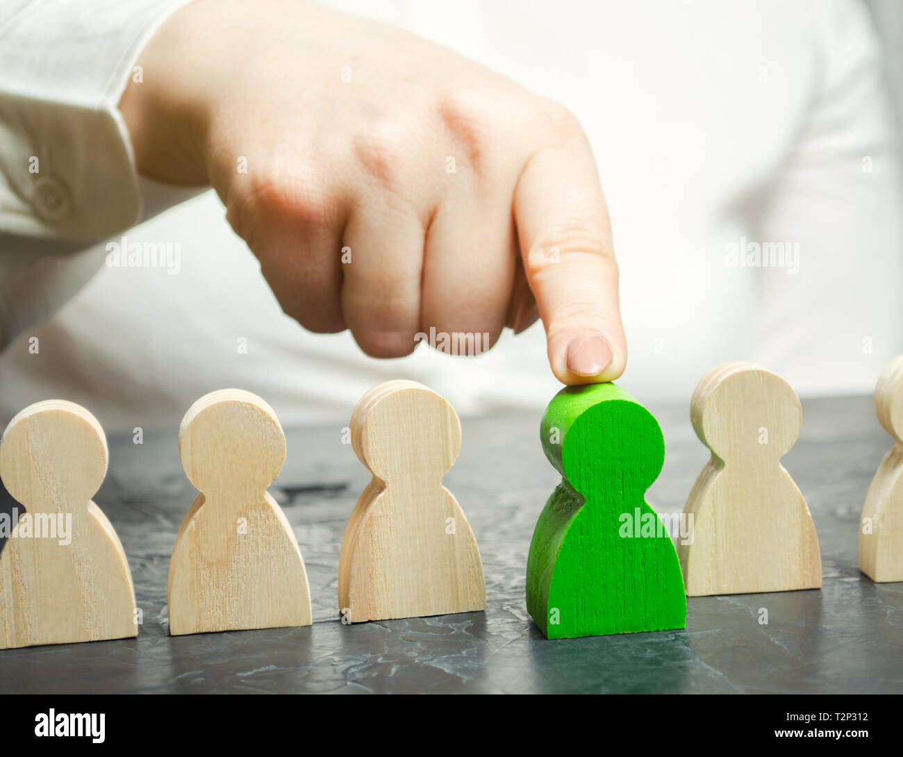 Woman leader chooses the person in the the team. Human Resource ...
