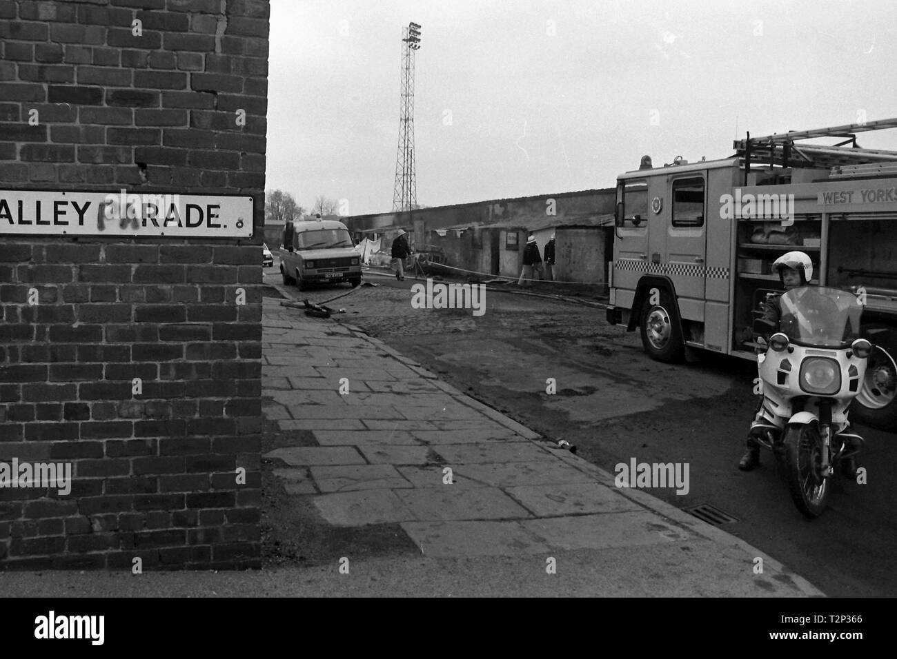 Fire at Valley Parade Bradford City 1985 Stock Photo - Alamy