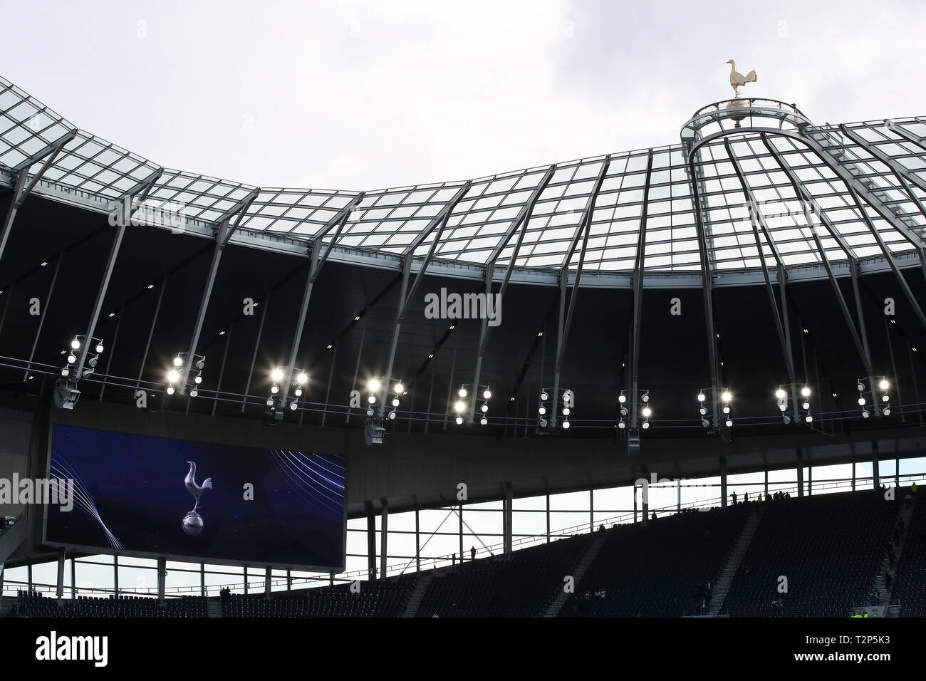 A general view of the big screen during the Premier League match at The ...