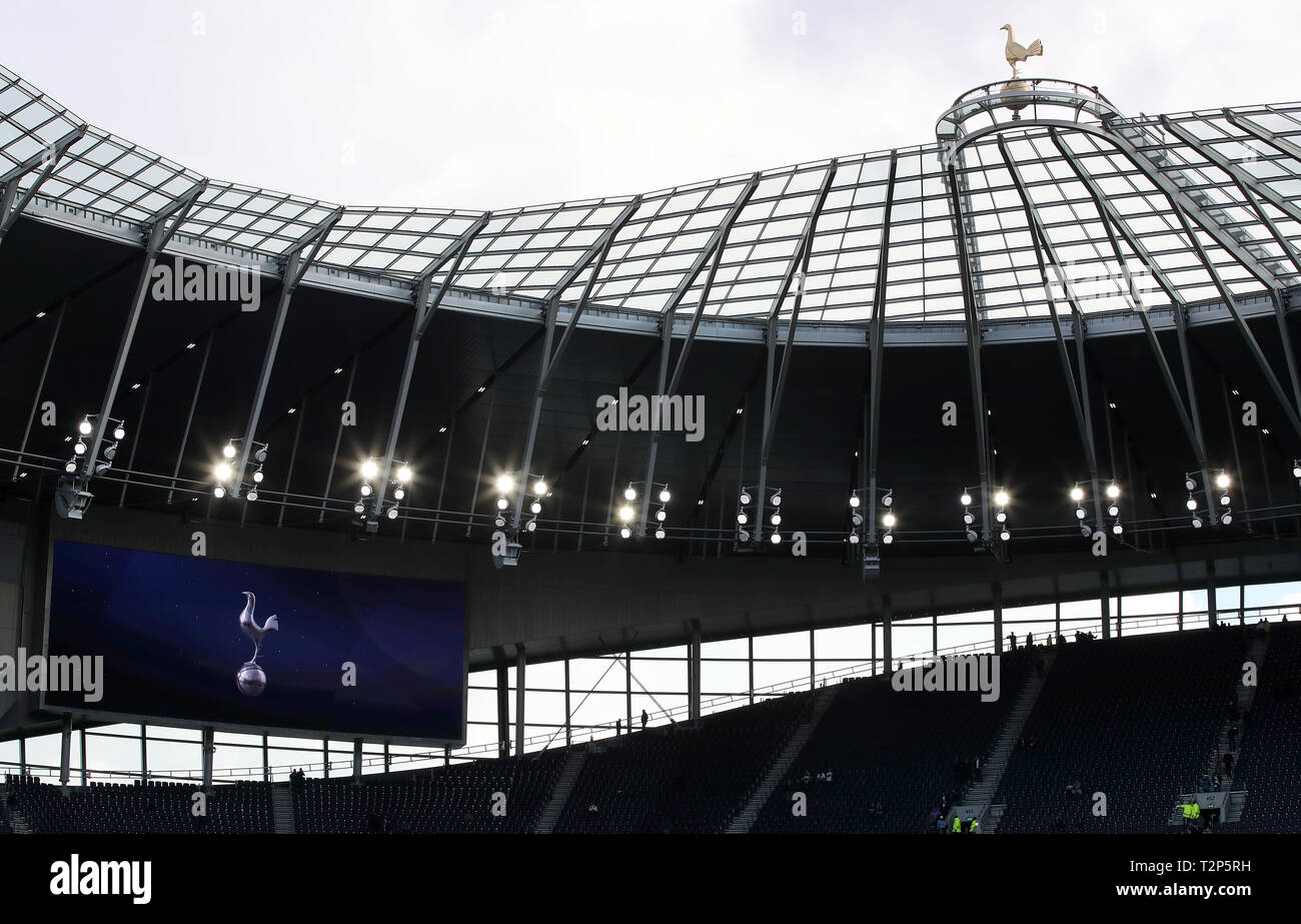 A general view of the big screen during the Premier League match at The ...