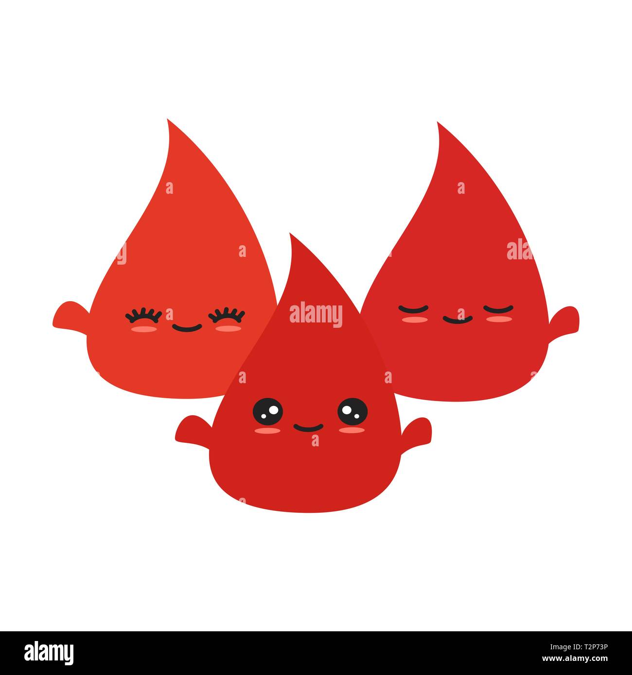 Isolated drop blood happy face hi-res stock photography and images - Alamy
