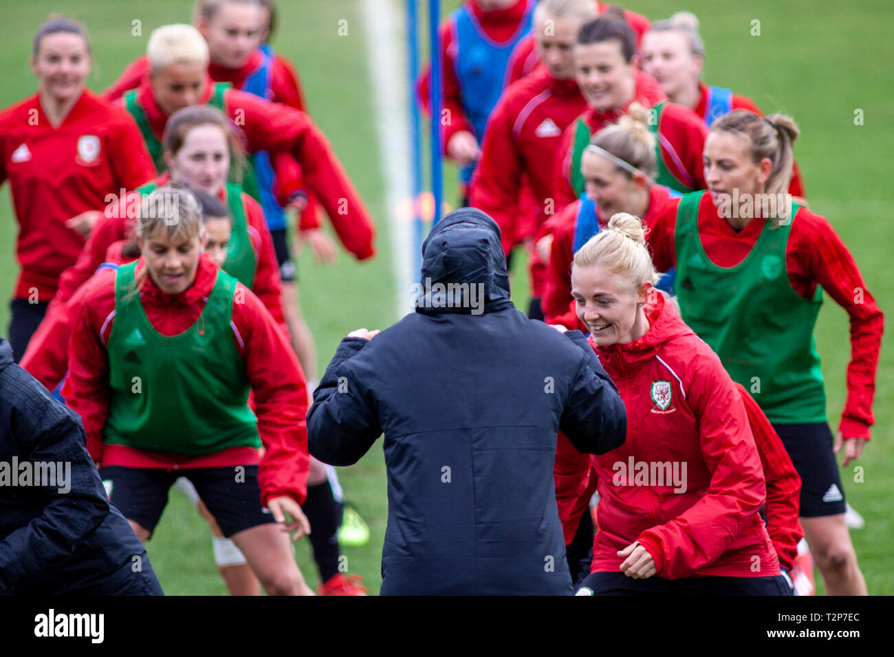 Sophie Ingle of Wales Women trains at Rodney Parade ahead of the Wales ...