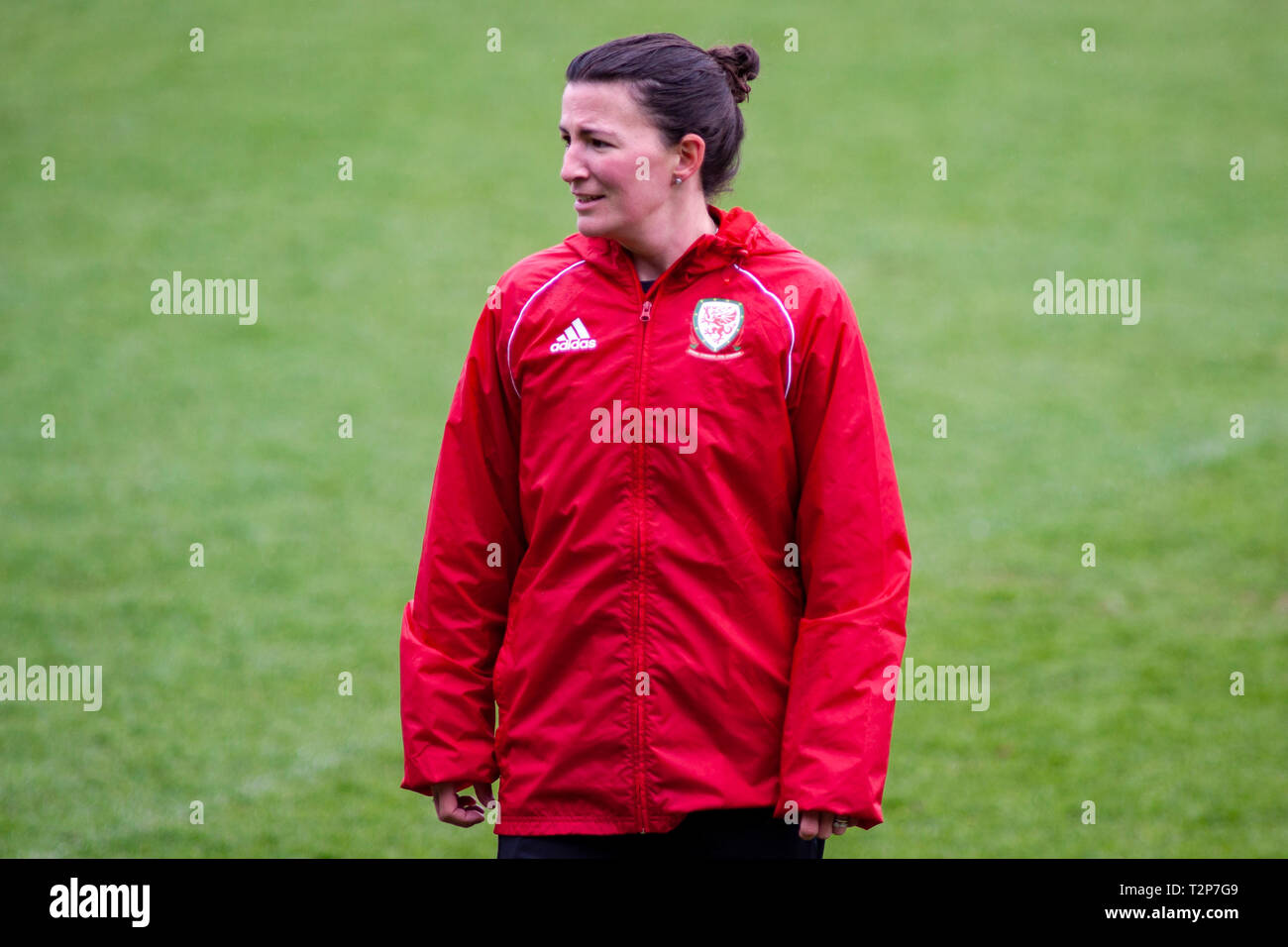 Helen Ward of Wales Women trains at Rodney Parade ahead of the Wales v ...