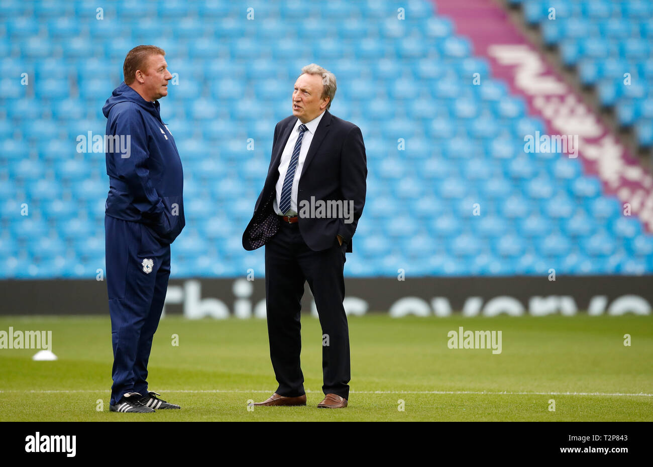 Cardiff City manager Neil Warnock (right) and first team coach Ronnie ...