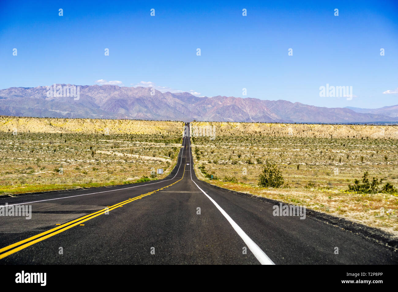 Travelling through Anza Borrego Desert State Park during spring, south ...