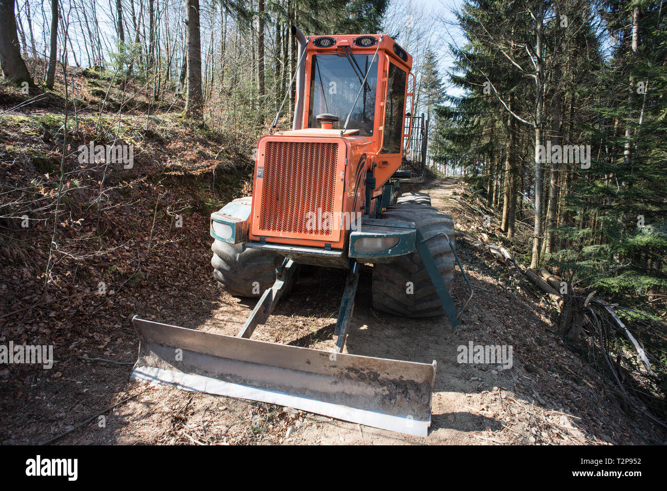 Deforestation forestry equipment harvester hi-res stock photography and ...
