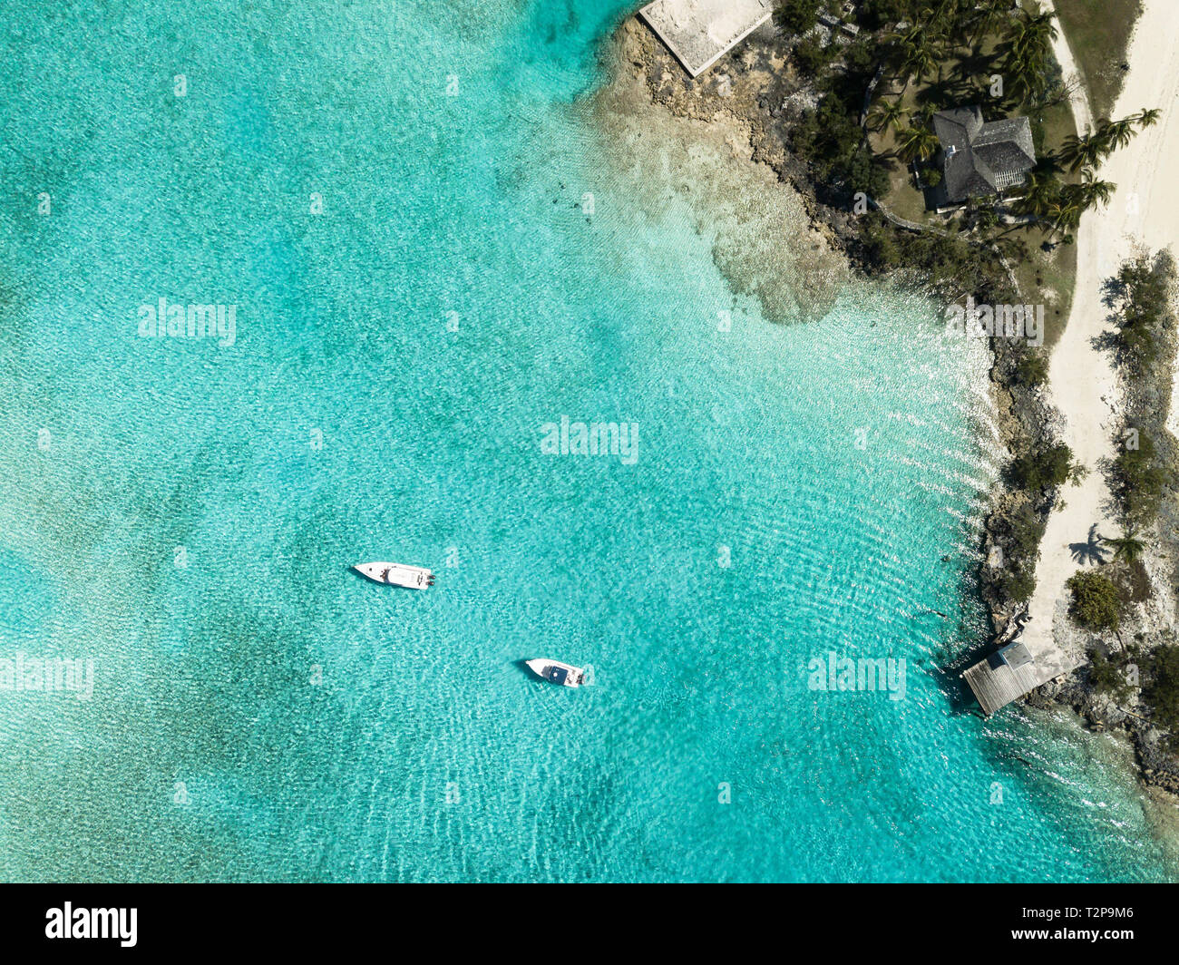 drone bird view of exuma in the bahamas. summer Stock Photo - Alamy