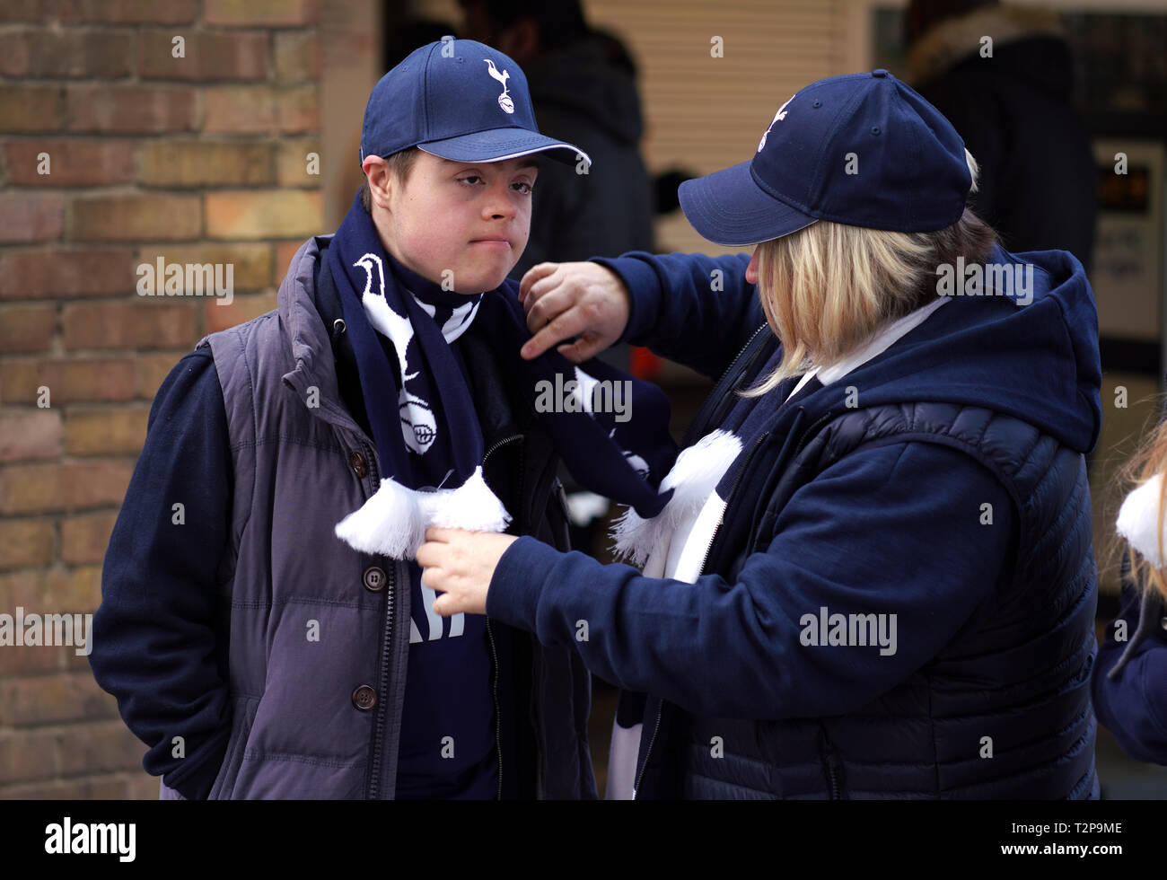 Tottenham Hotspur fans arrive at the Tottenham Hotspur Stadium, London ...