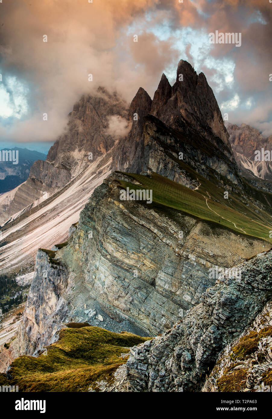 The beautiful Seceda 2500m on the Italian dolomites Stock Photo - Alamy