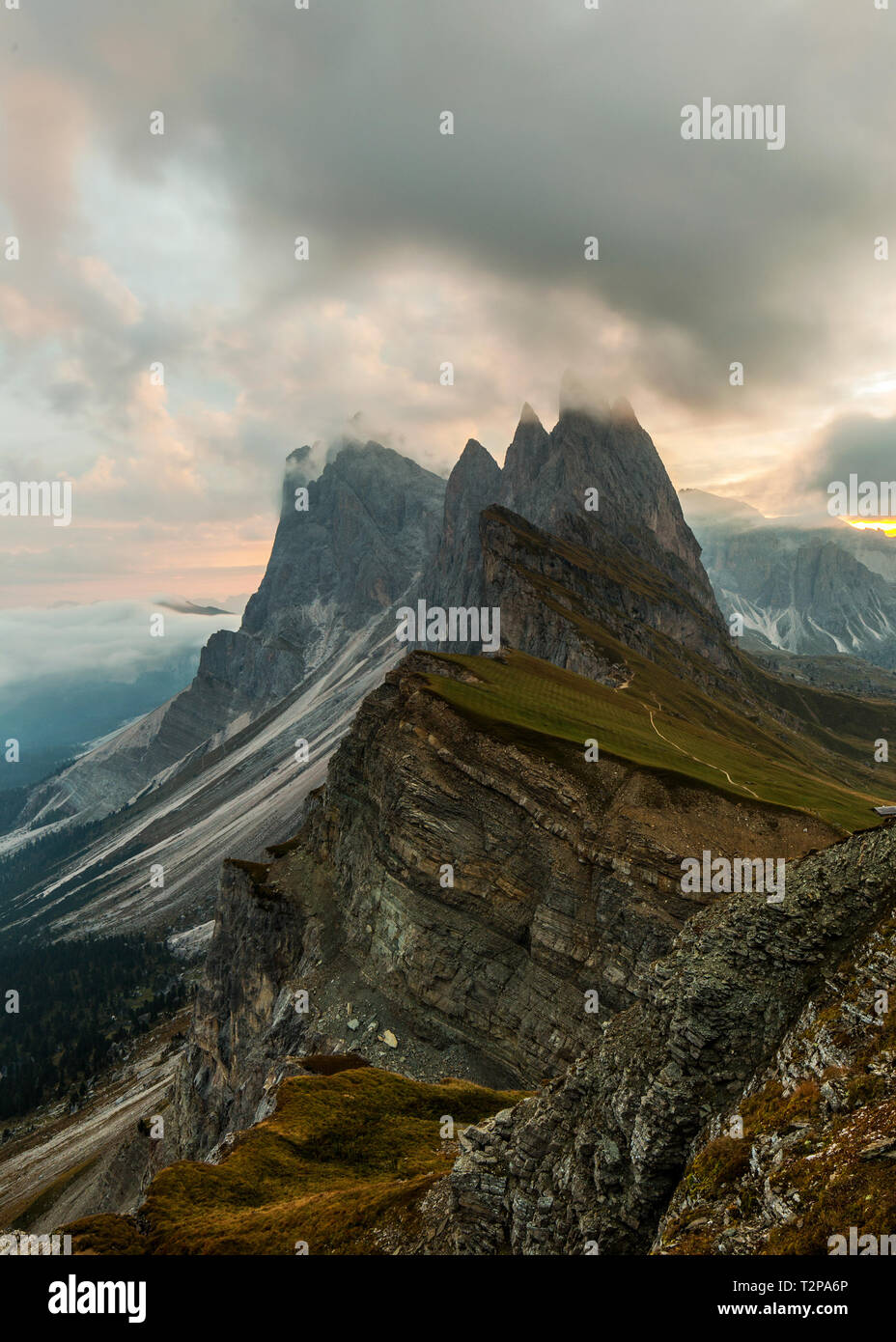 The beautiful Seceda 2500m on the Italian dolomites Stock Photo - Alamy