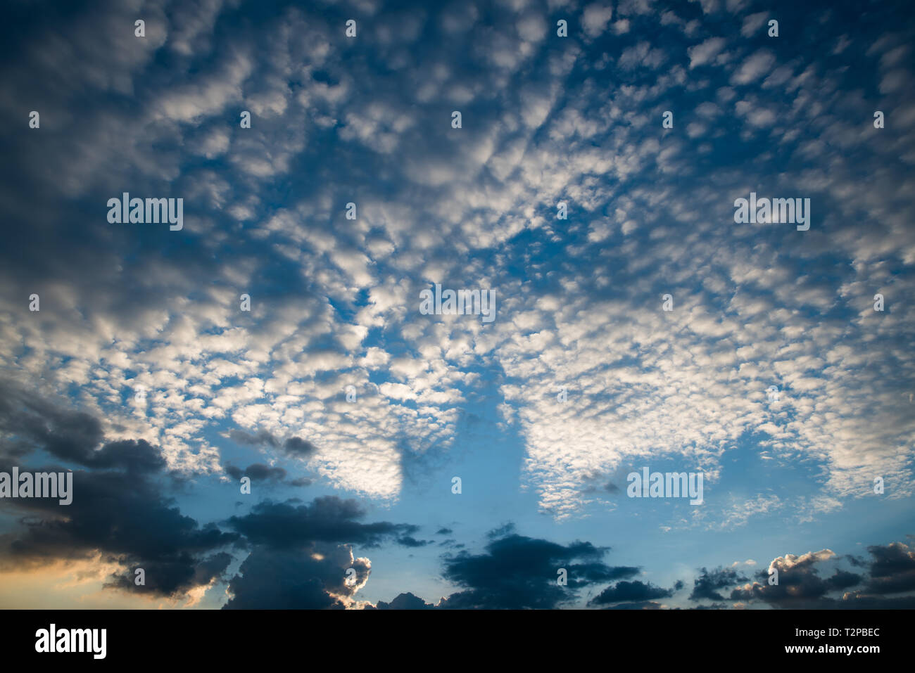 twilight colorful sky with sunlight shine behind background Stock Photo ...