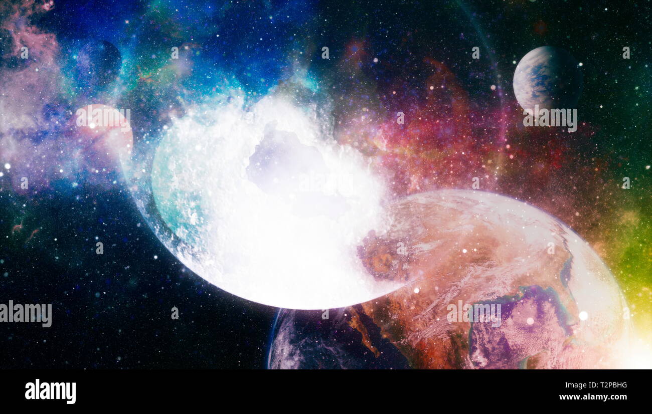 Cosmic clouds of mist on bright colorful backgrounds. Elements of this ...