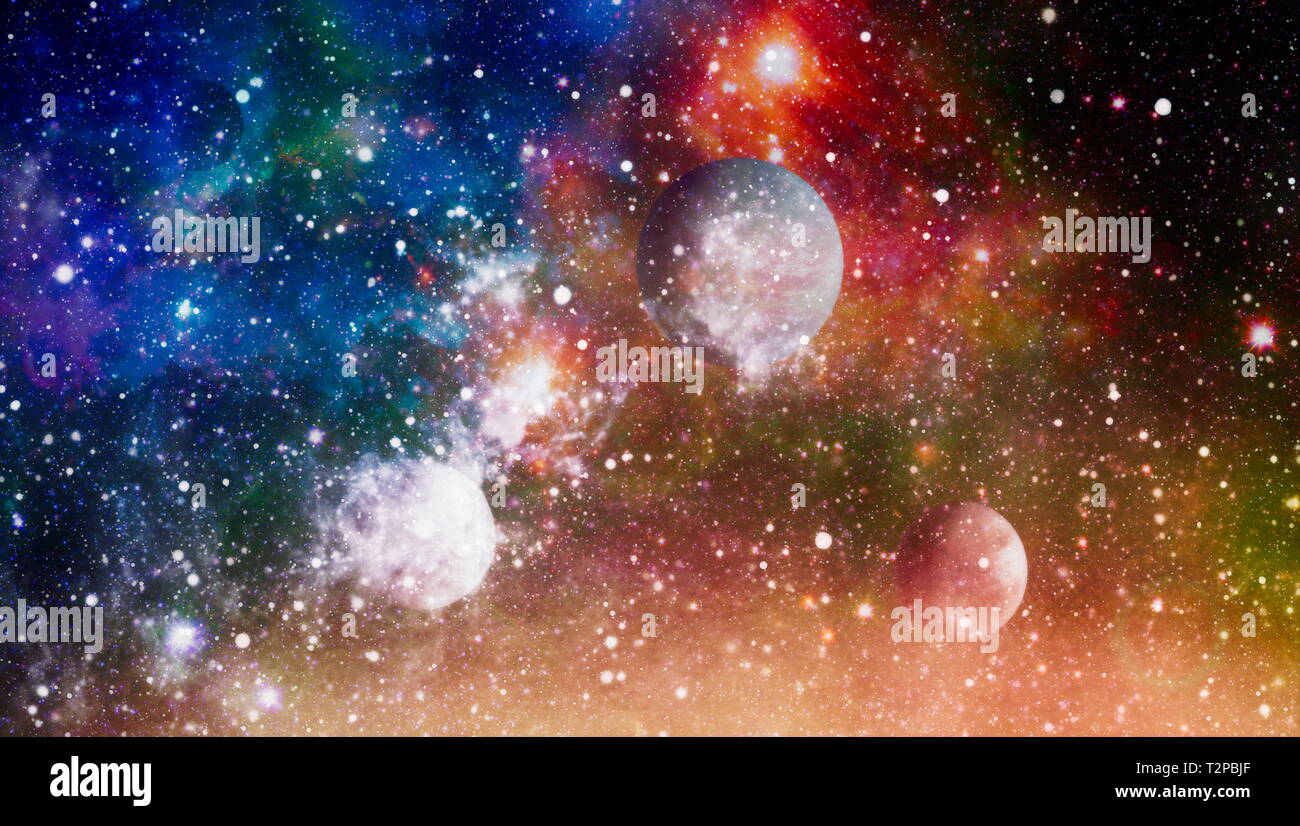 Cosmic clouds of mist on bright colorful backgrounds. Elements of this ...