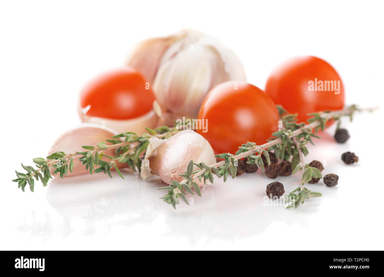 Set of raw organic food ingredients isolated on white Stock Photo - Alamy