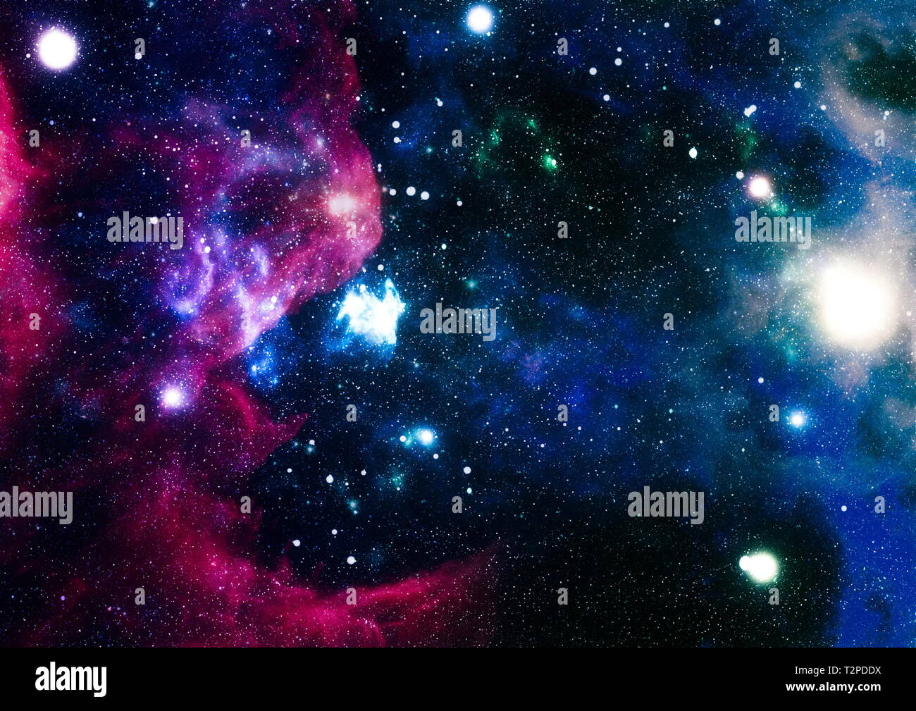 Stars of a planet and galaxy in a free space. Elements of this image ...