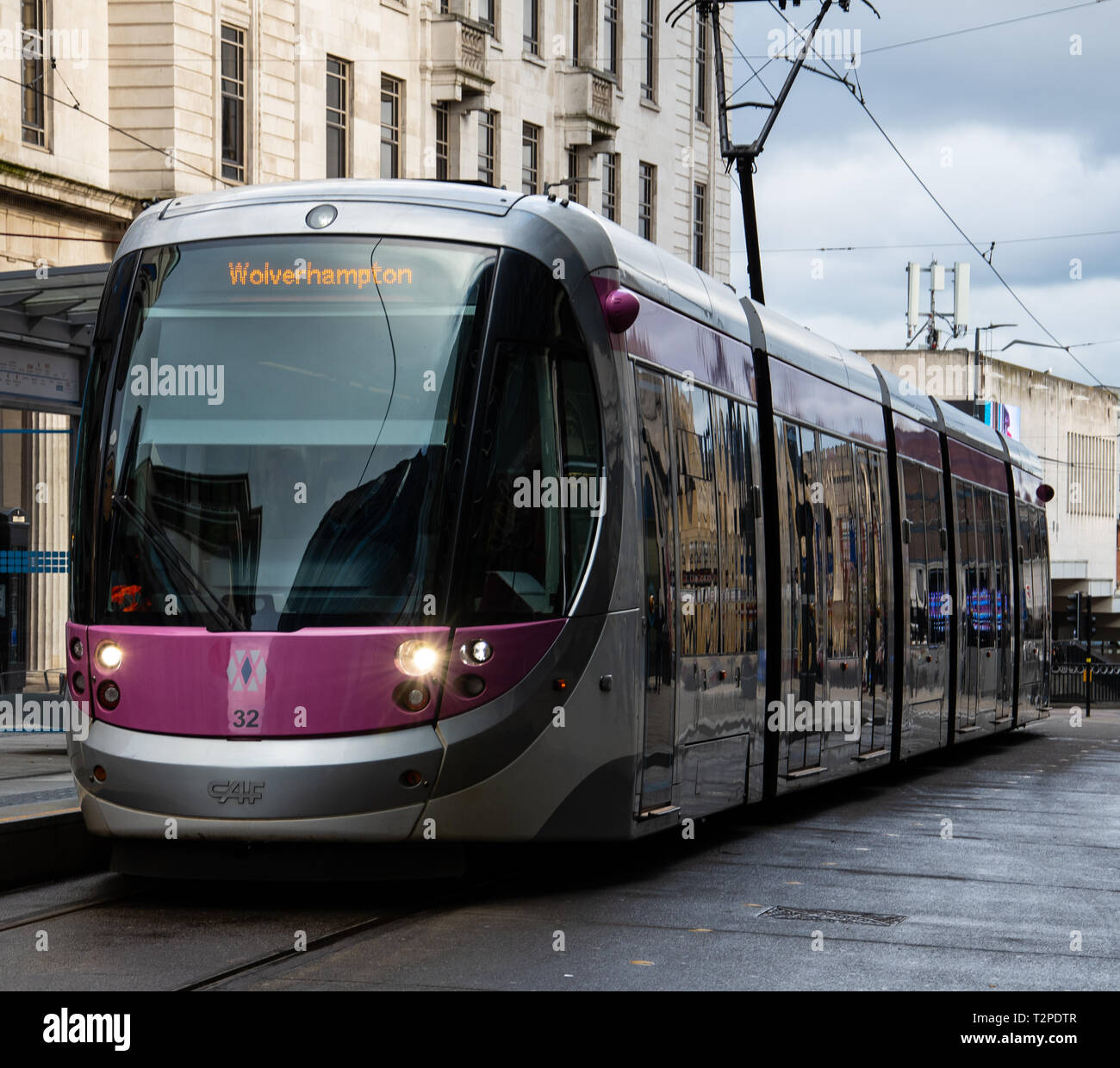 Birmingham, England - March 17 2019: The tram from Birmingham to ...
