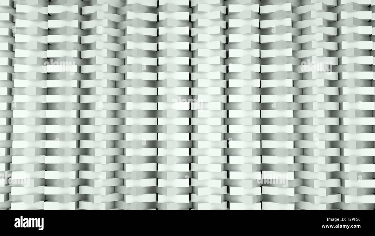 Geometry abstraction - rows of rectangles objects - many geometrical ...