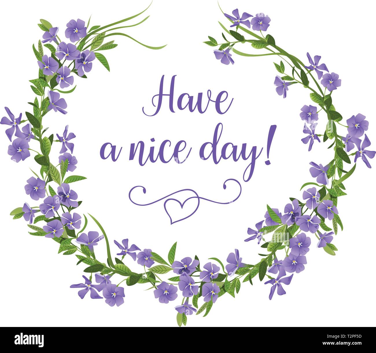 Periwinkle wreath Stock Vector Images - Alamy