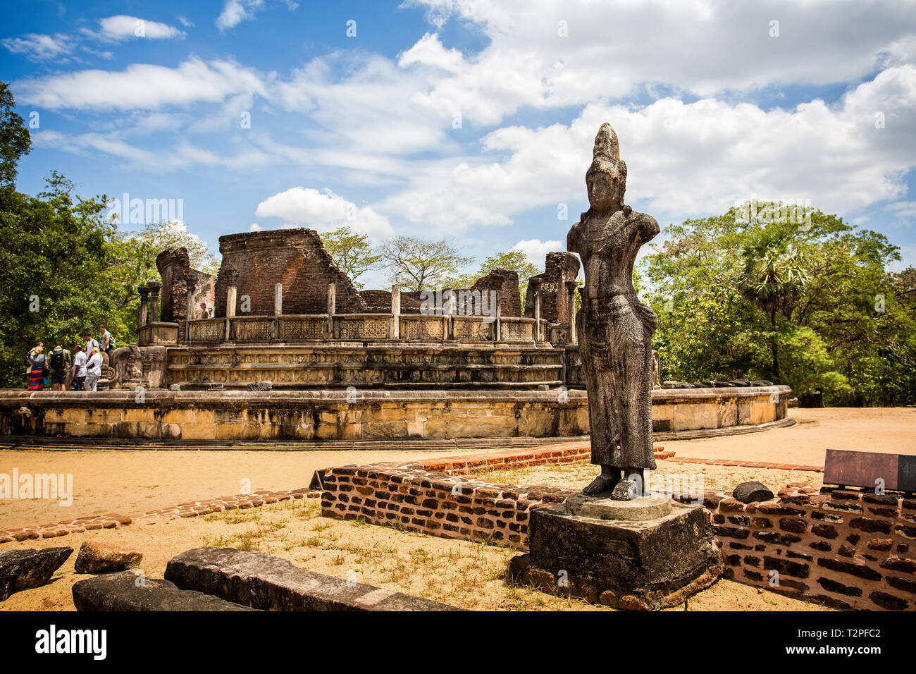 Ancient temple ruins in Polonnaruwa, Sri Lanka on 18 September 2016 ...