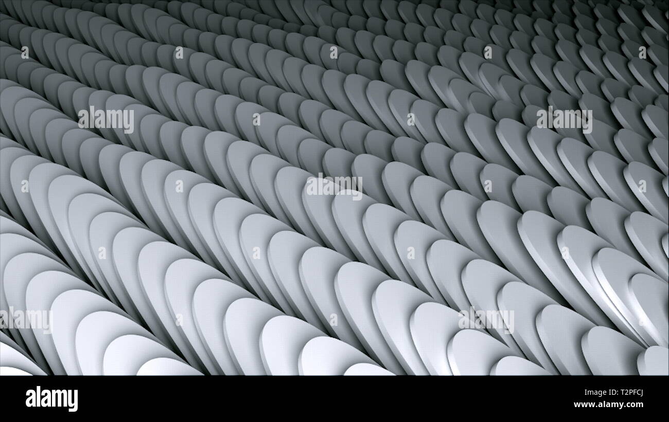 Many abstract shapes like feathers, optical Illusion as sea waves ...