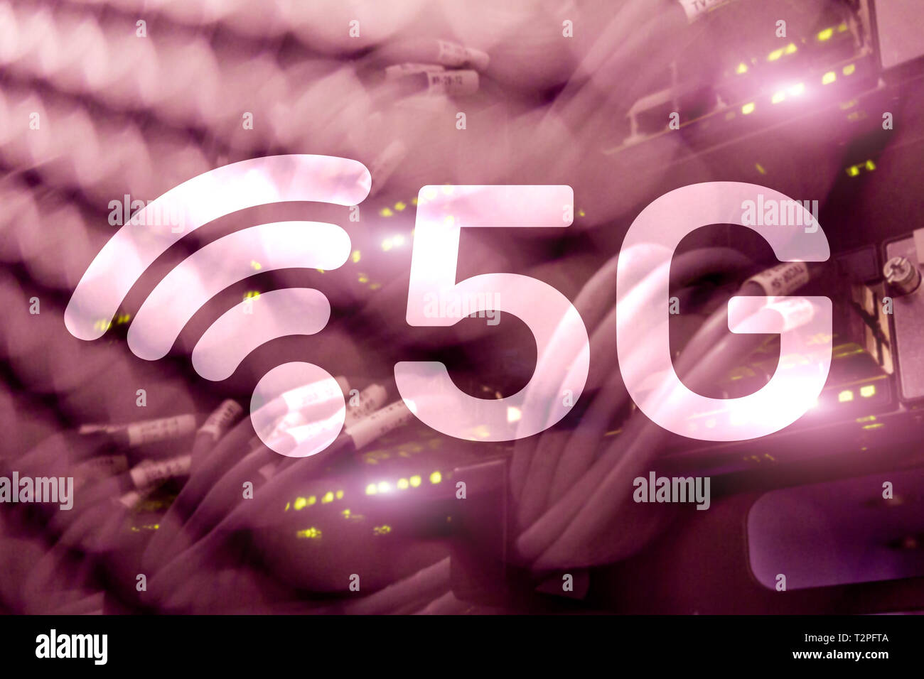 5G Network, 5G internet Connection Concept in digital background. Smart ...