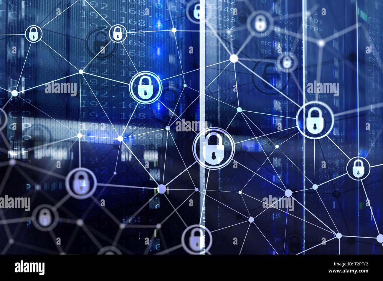 Cyber security, information privacy, data protection concept on modern ...