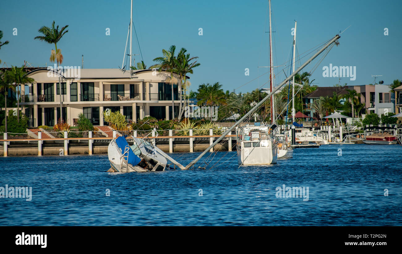 The remnants of a tropical storm left a few yachts and boats in trouble ...