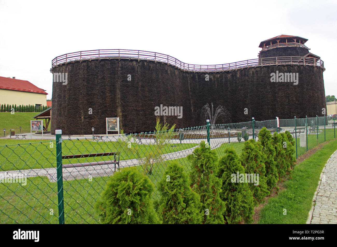 Grounds of the graduation tower at the Wieliczka Salt Mine, Poland ...