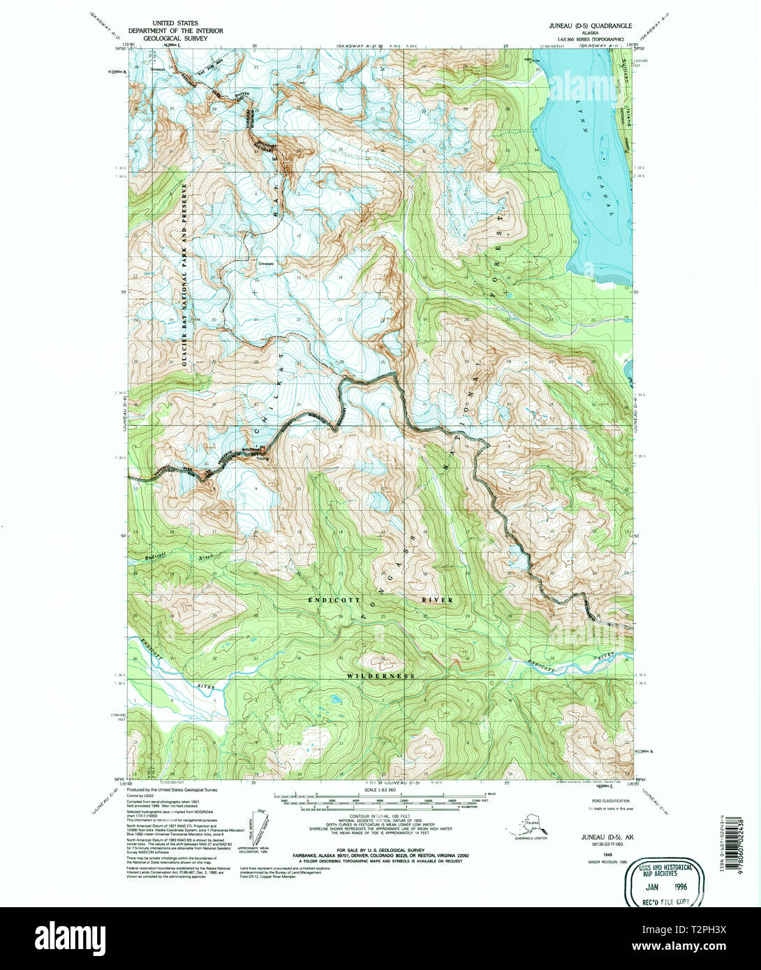 Juneau alaska map Cut Out Stock Images & Pictures - Alamy