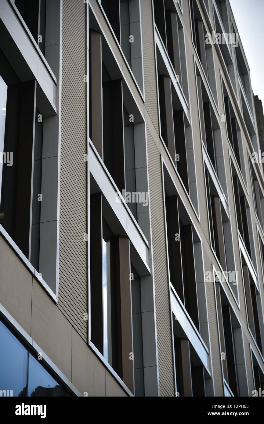 Close up office buildings in London Stock Photo - Alamy