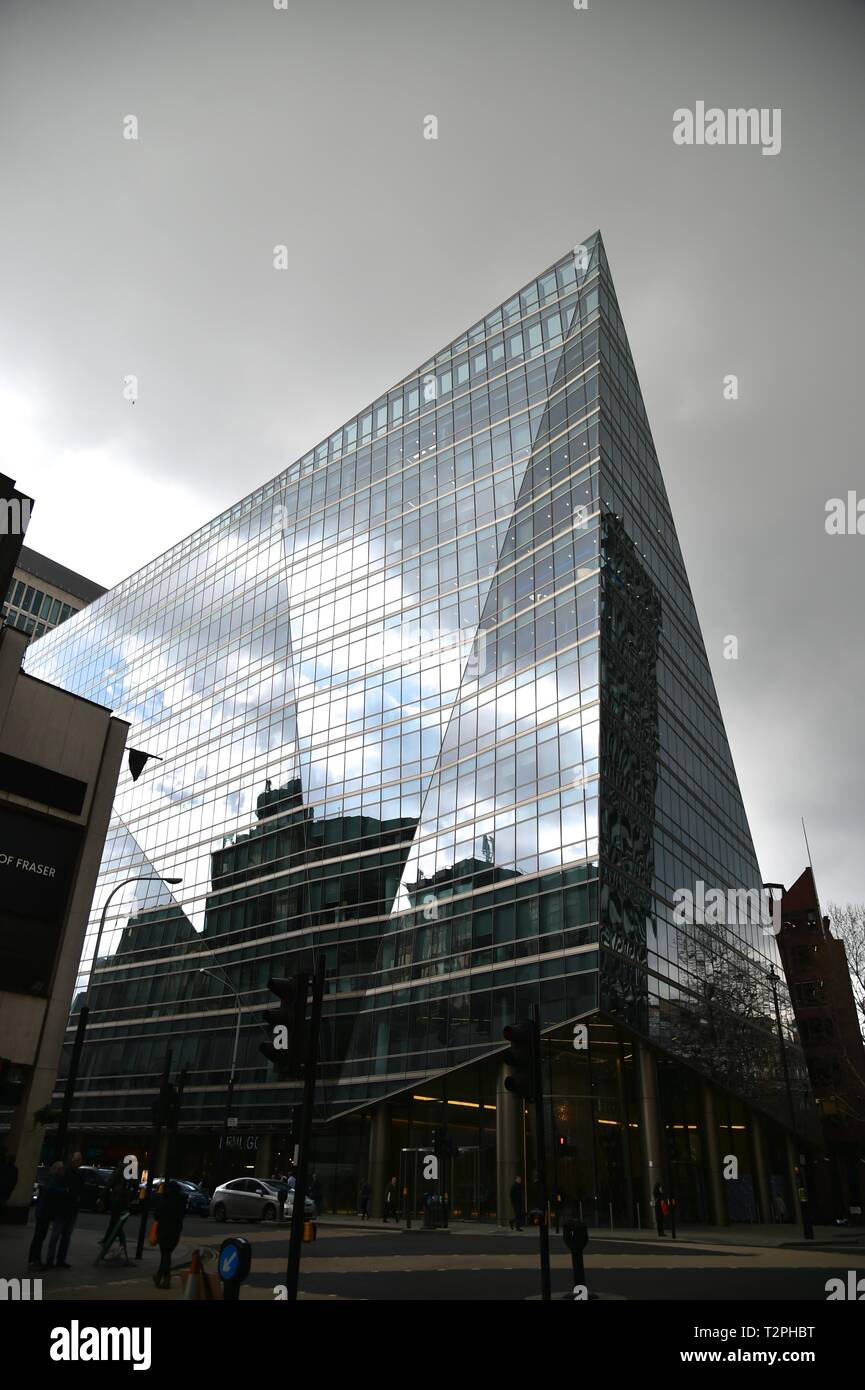 Close up office buildings in London Stock Photo - Alamy