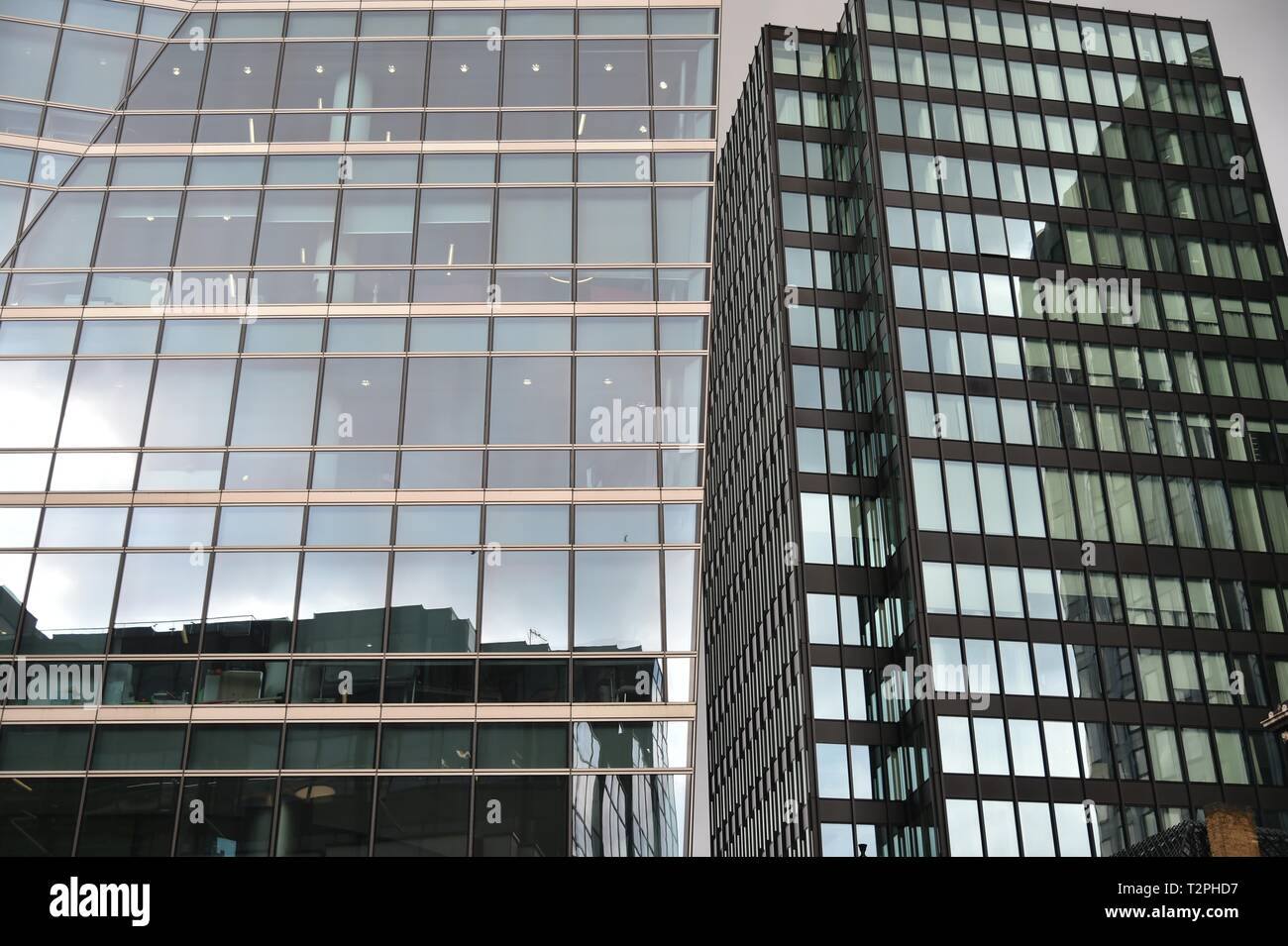 Close up office buildings in London Stock Photo - Alamy