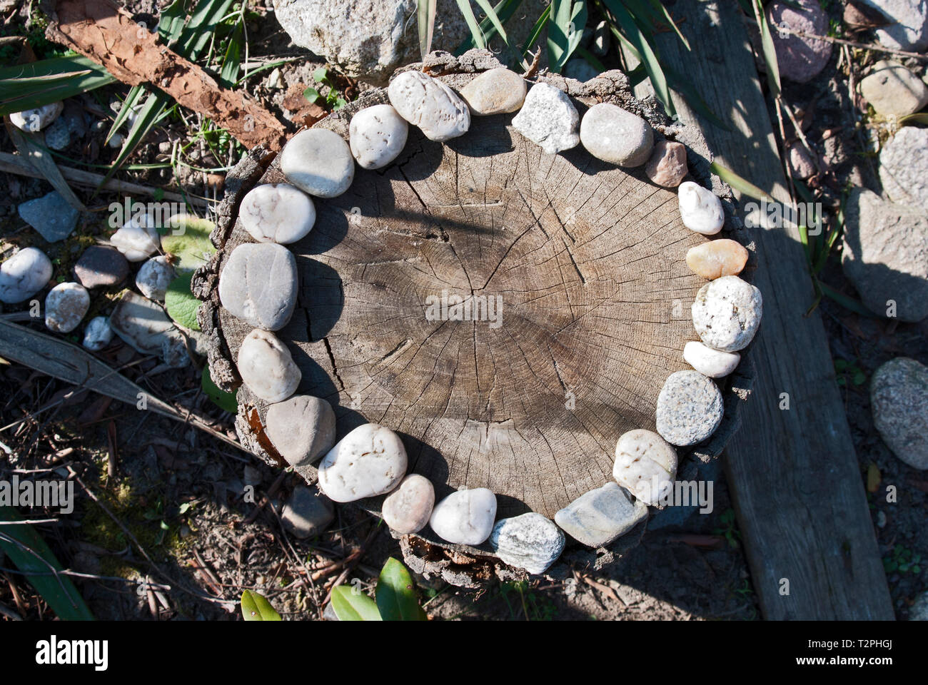 stones on a circle Stock Photo - Alamy