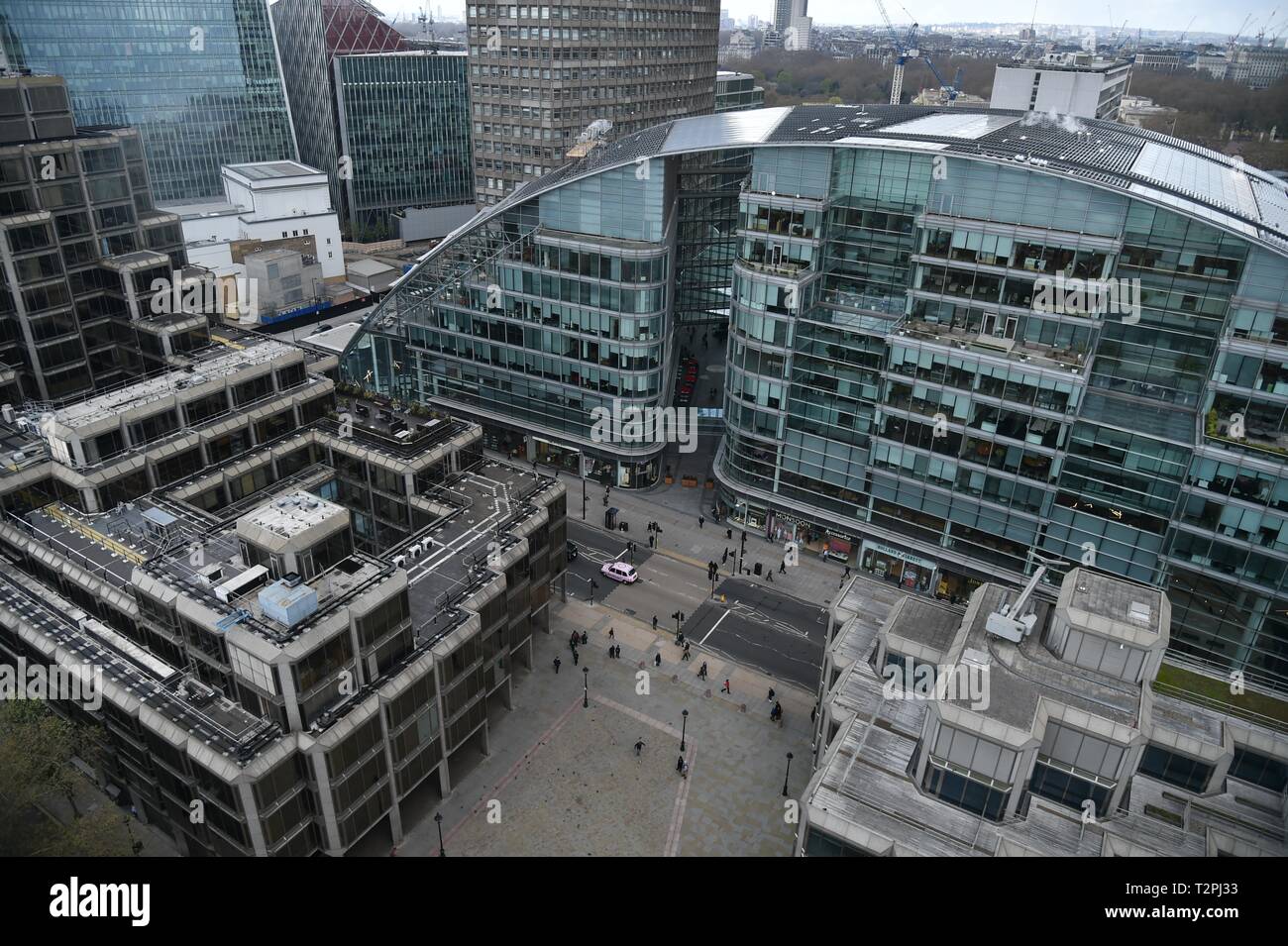 Aerial views of London Victoria from Westminster Cathedral Stock Photo ...