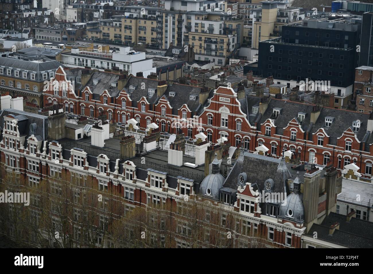 Aerial views of London Victoria from Westminster Cathedral Stock Photo ...
