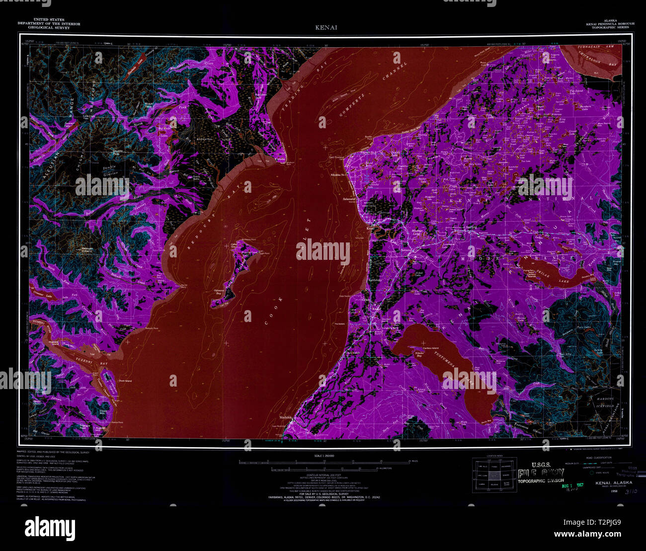 Map of alaska 1958 hi-res stock photography and images - Alamy