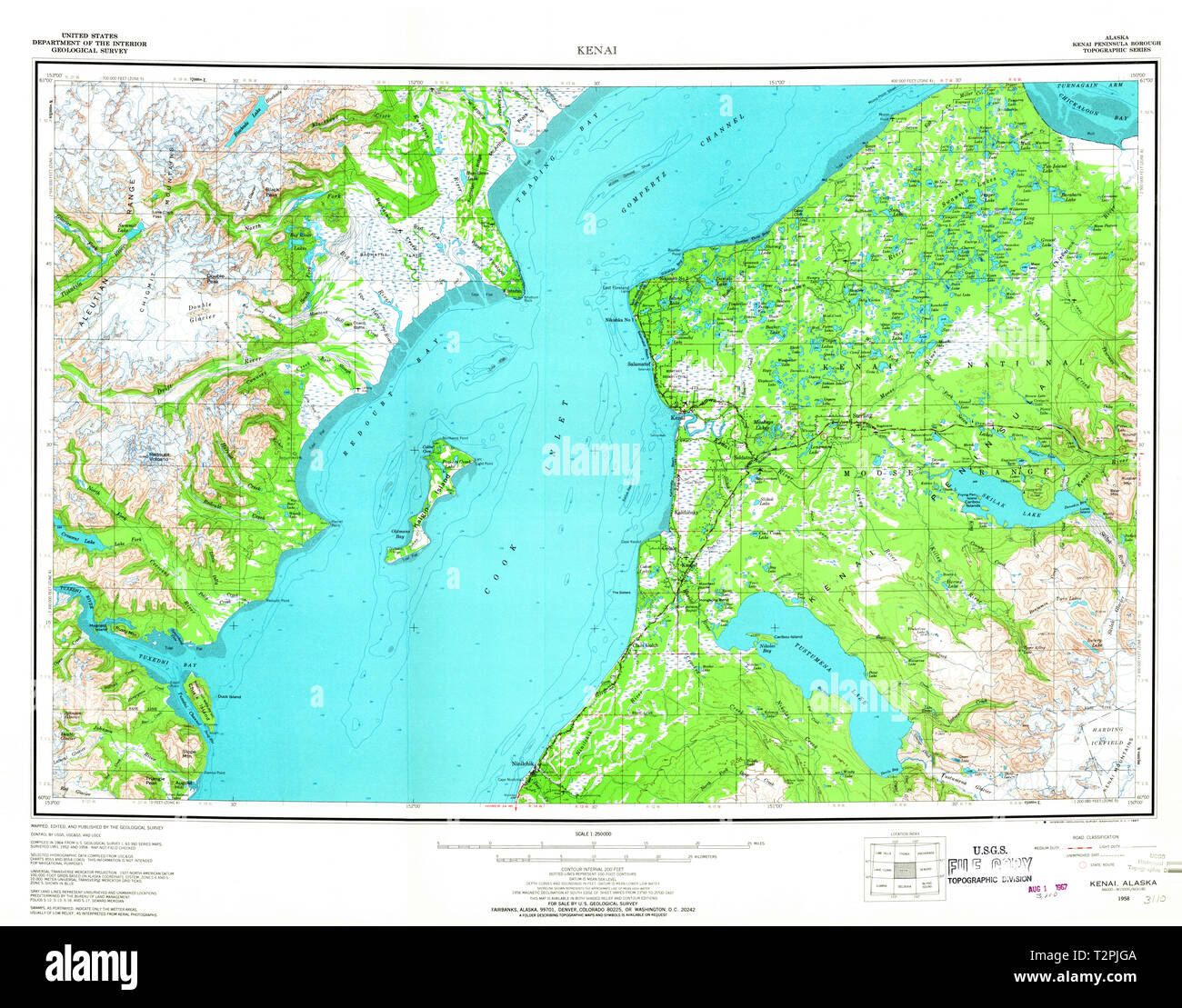 Map of alaska 1958 hi-res stock photography and images - Alamy