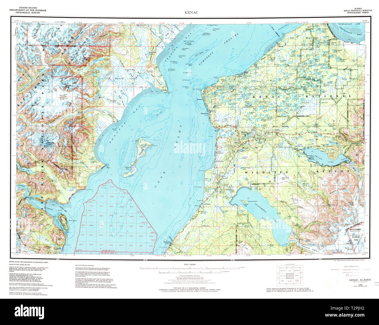 Map of alaska 1958 hi-res stock photography and images - Alamy