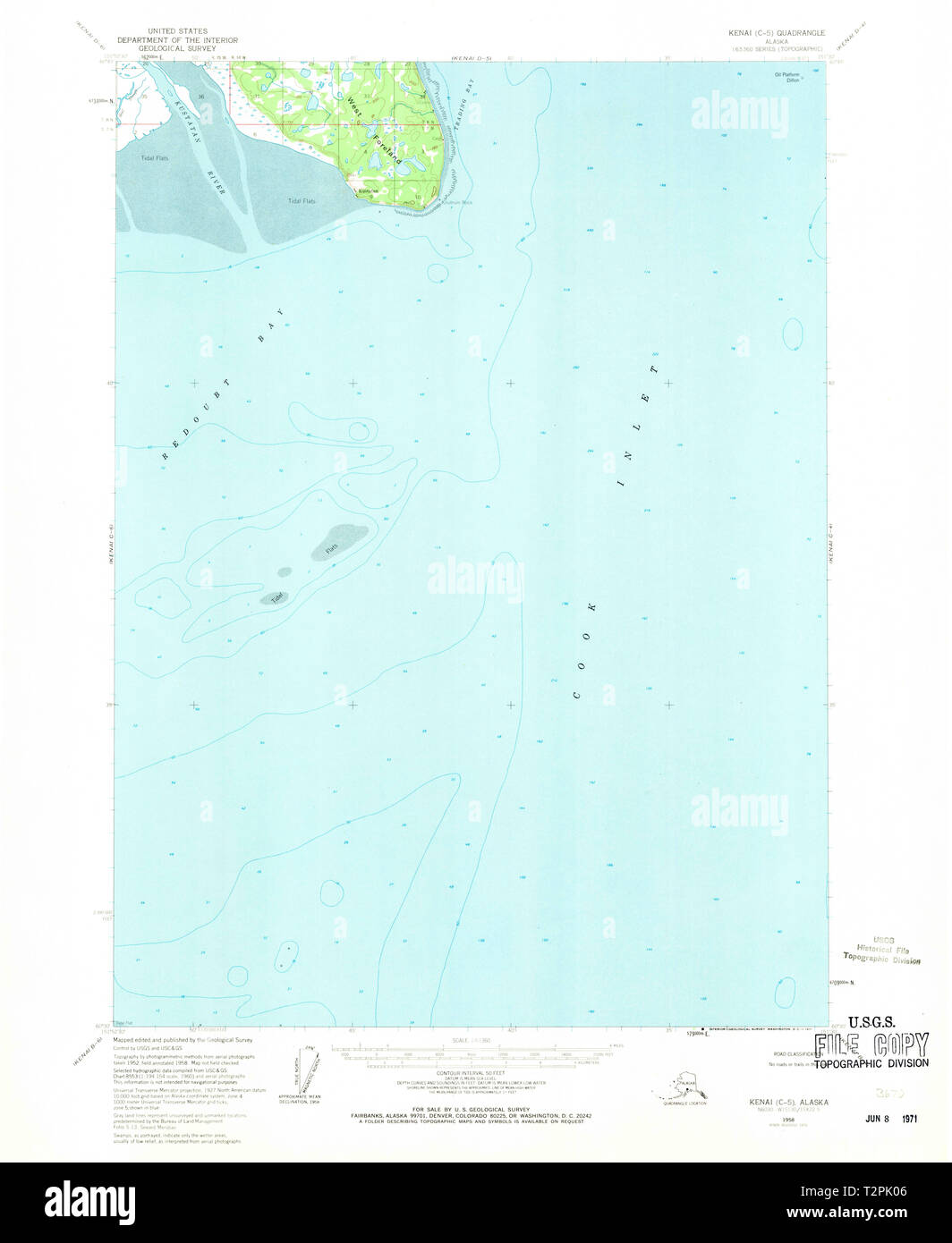 Map of alaska 1958 Cut Out Stock Images & Pictures - Alamy
