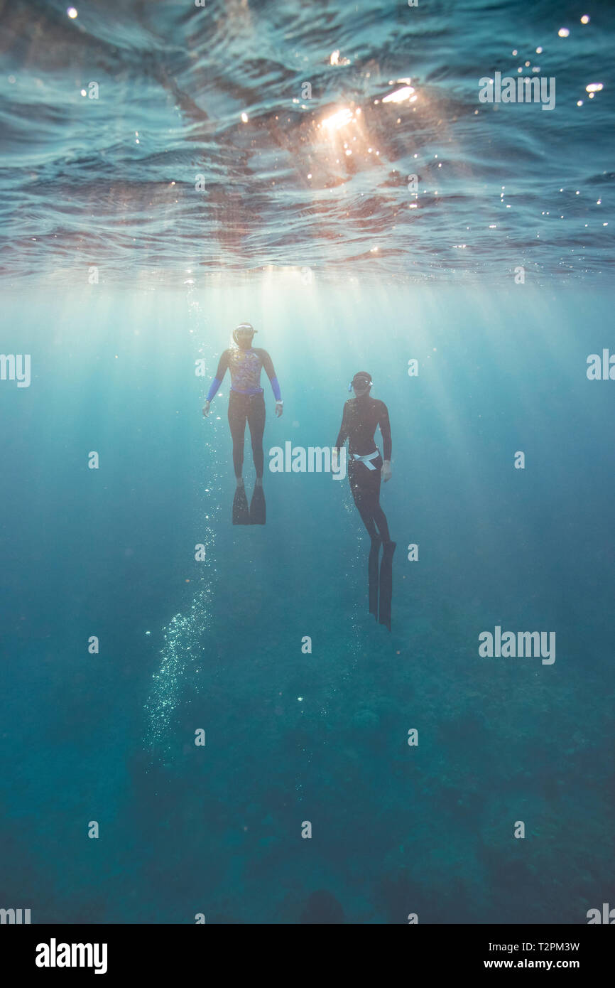 Woman freediving hi-res stock photography and images - Alamy