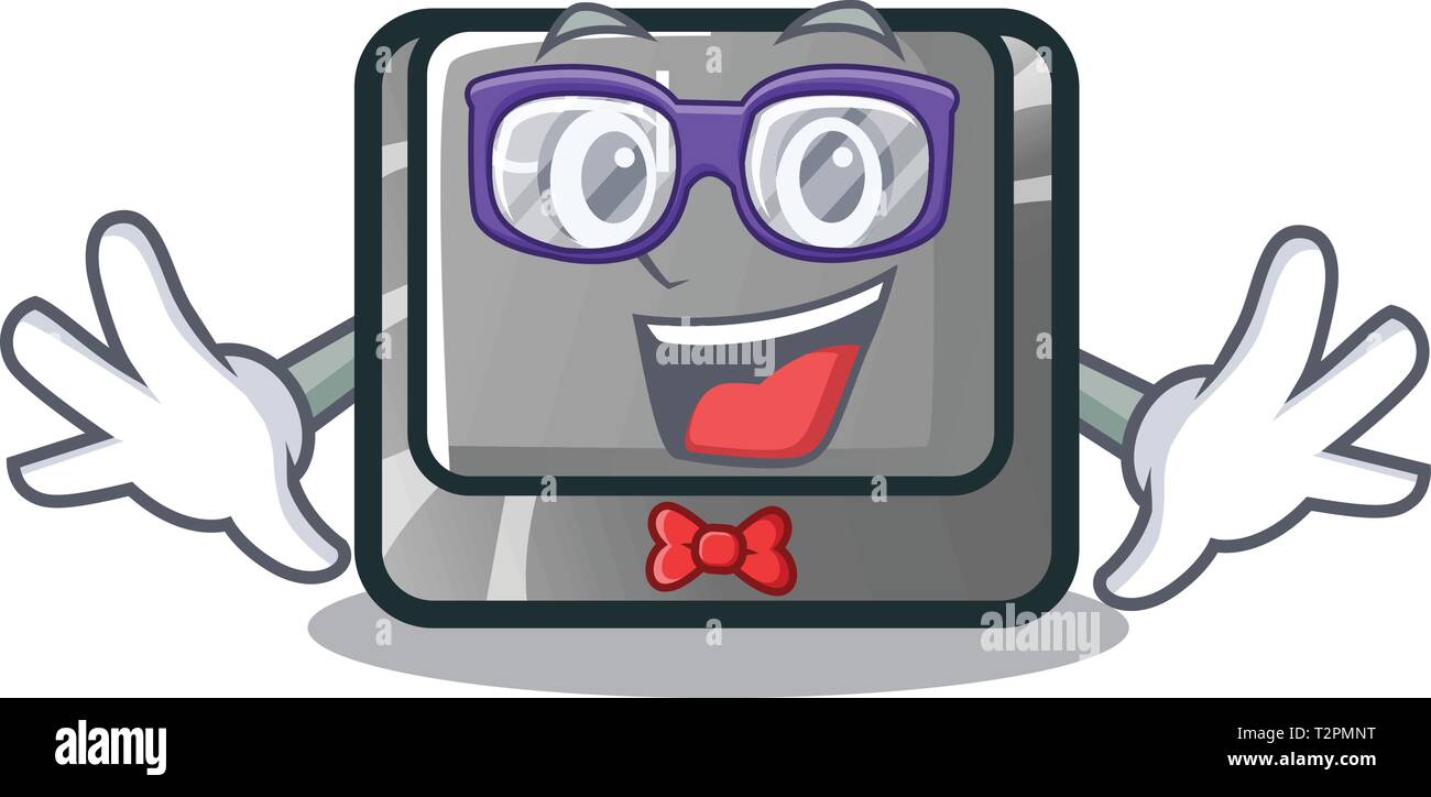 Geek ctrl button isolated in the mascot vector illustration Stock ...