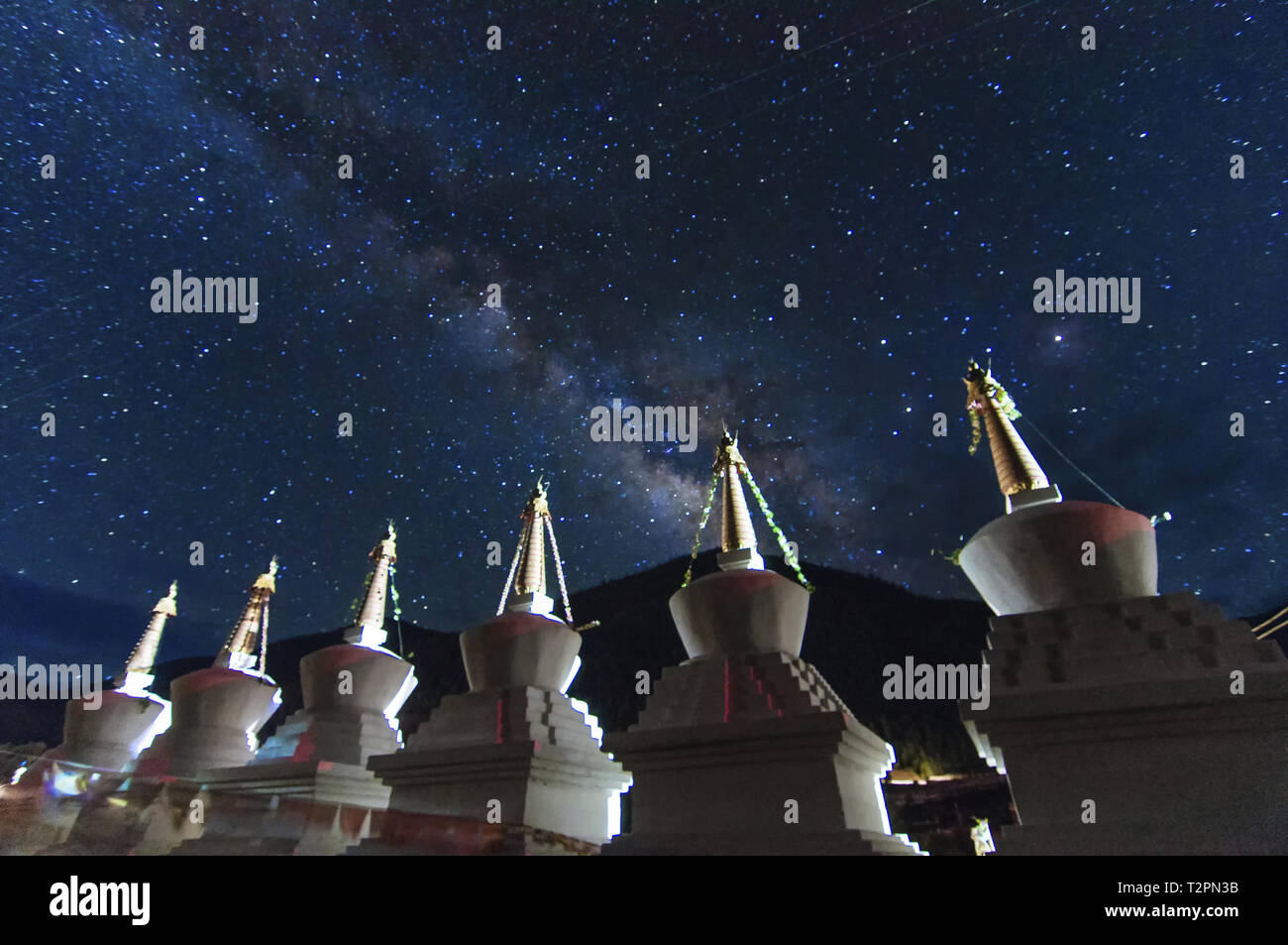 Potala palace and lhasa night view hi-res stock photography and images ...