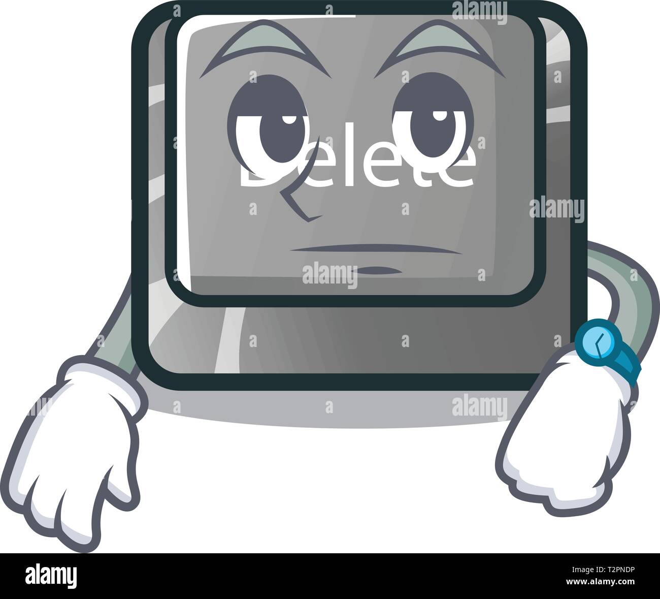 Waiting delete button toys in shape cartoon vector illustration Stock ...