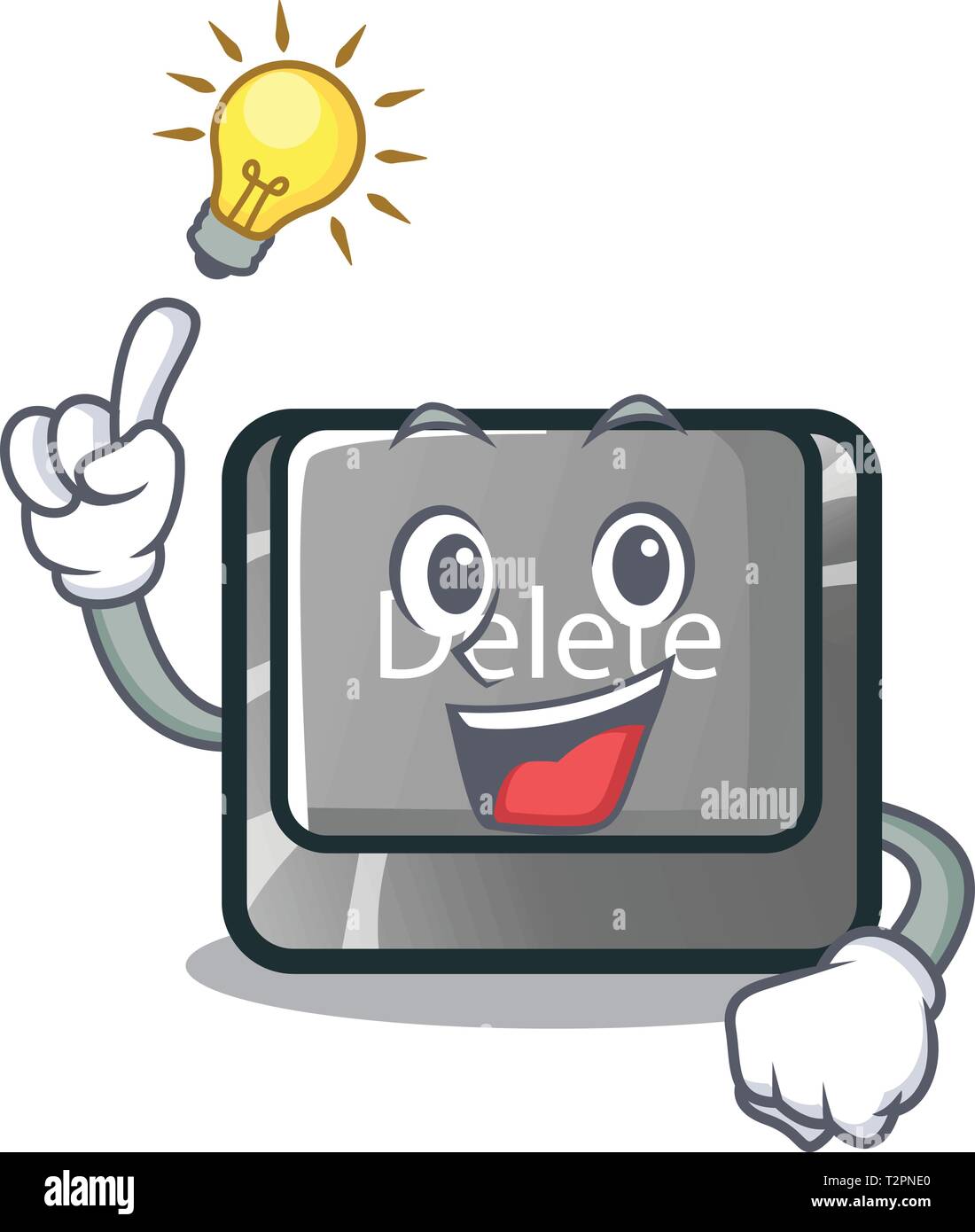 Have an idea delete button toys in shape cartoon vector illustration ...