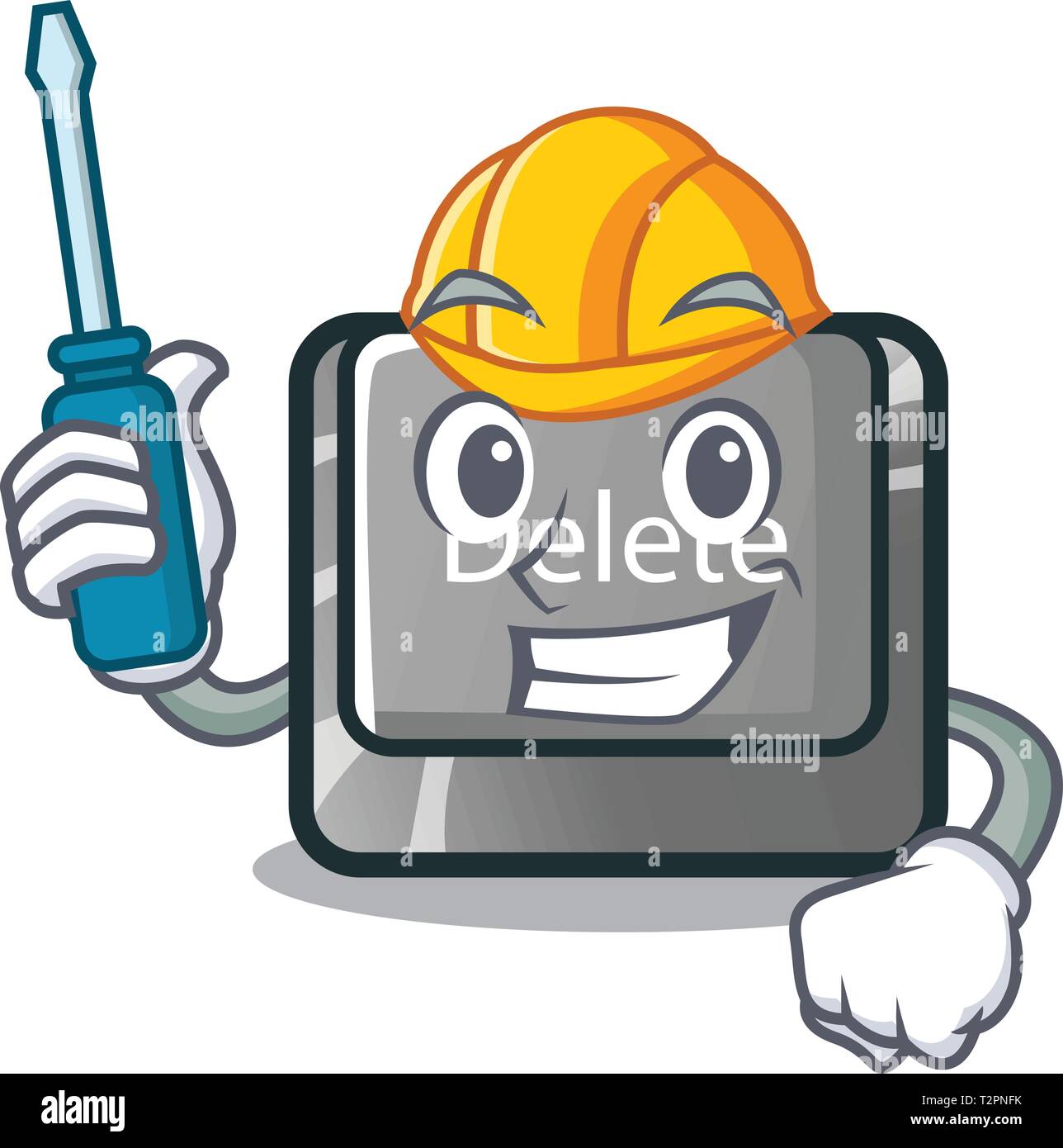 Automotive delete button toys in shape cartoon vector illustration ...