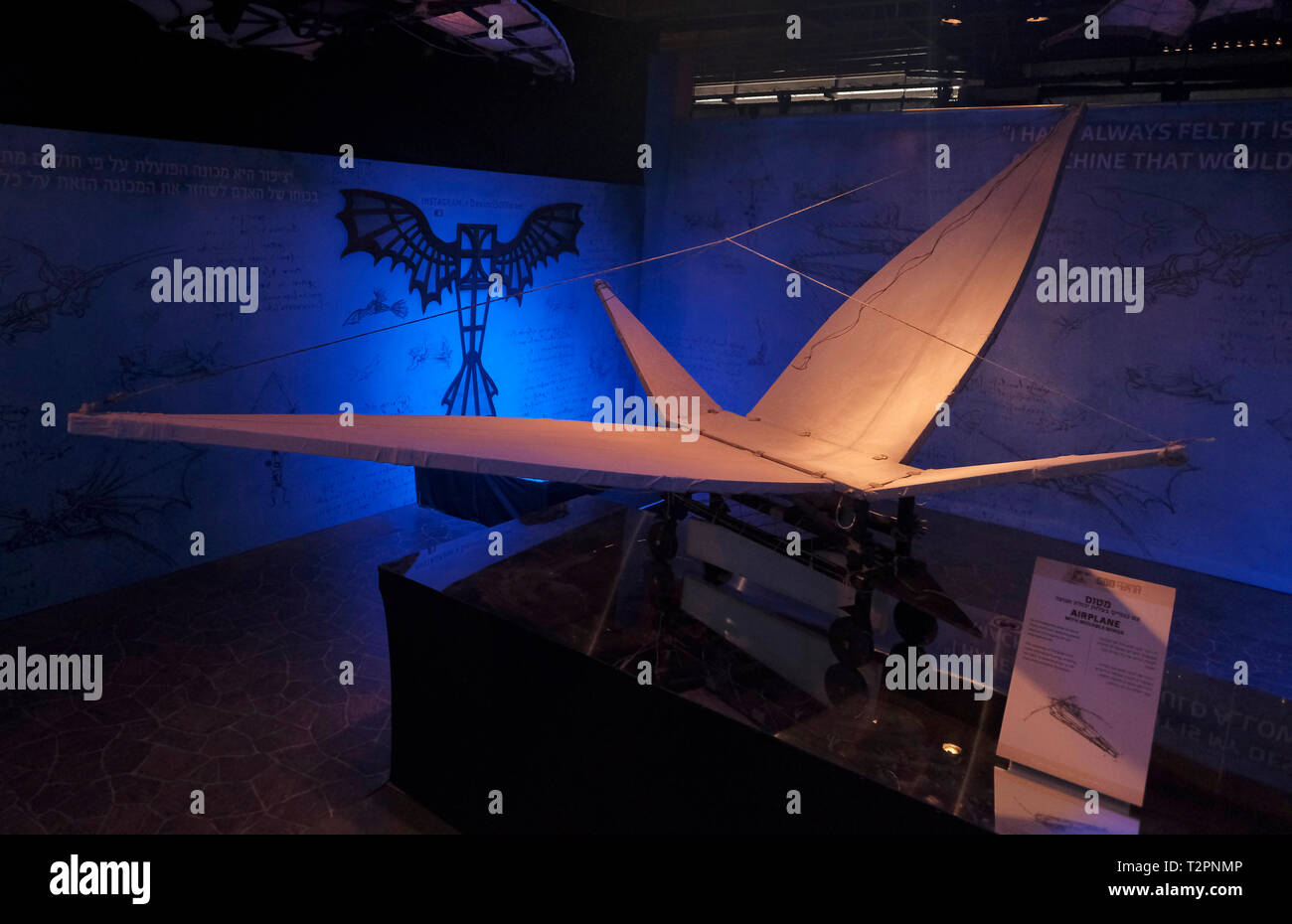 Flying machine model of Leonardo da Vinci's scientific studies on ...