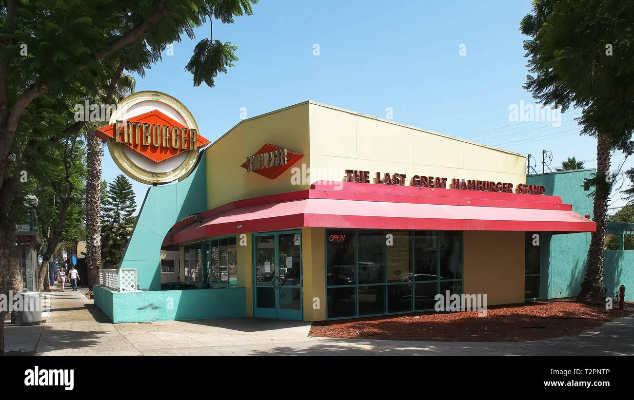 BEVERLY HILLS, CA, USA -AUGUST 25 2015: the exterior of a fatburger ...